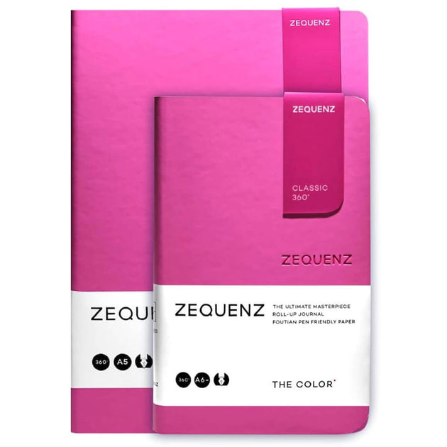 ZEQUENZ The Color Notebook Magenta A5 & A6 Size | RULED | 200 Pages