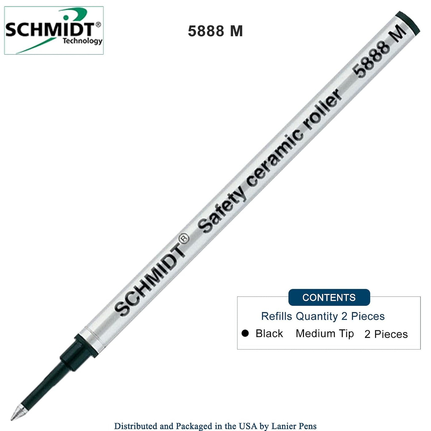 Pininfarina Schmidt 5888 Black Ink Rollerball Pen Refill