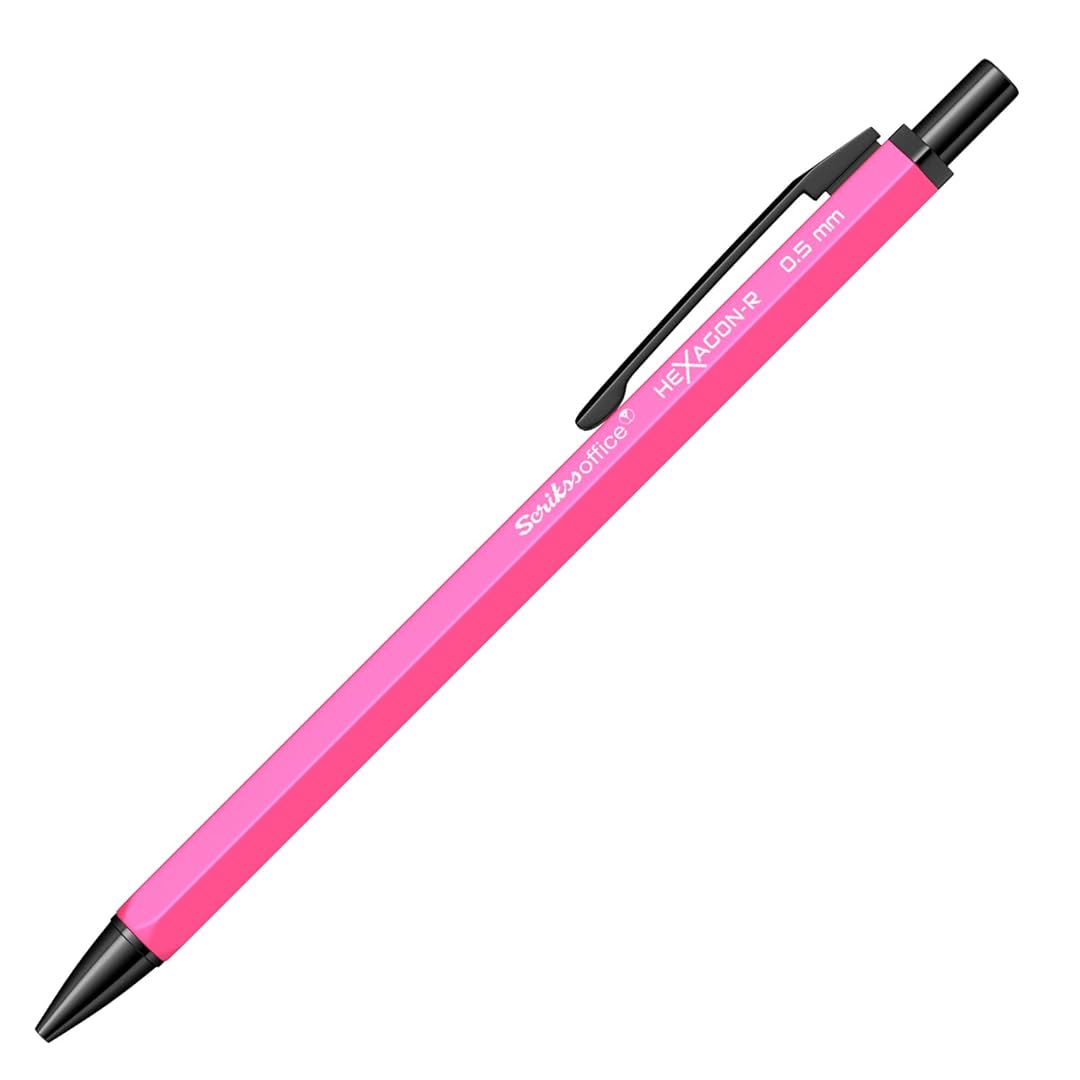 Scrikss | Hexagon-R | Mechanical Pencil | 0.5mm | Neon Pink – penpencilink