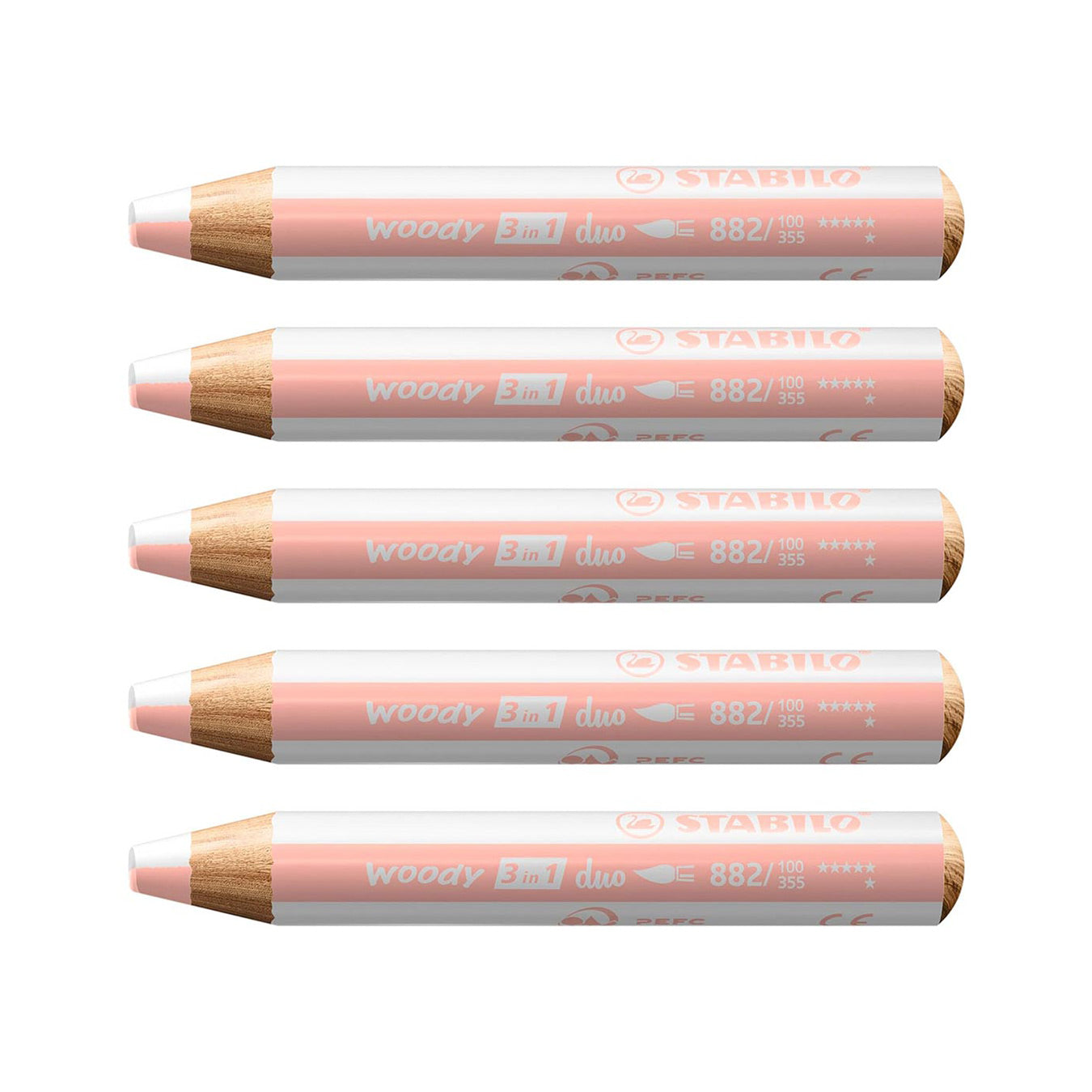 Stabilo | Multi-Talented Pencil | Woody 3 In 1 Duo | White/Apricot | P